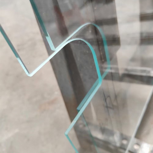 clear tempered glass with notch for hardware preparation