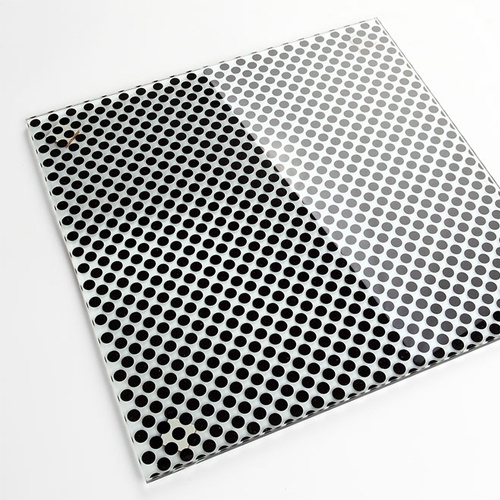 Dotted pattern silk screen printed architectural glass for partition ...