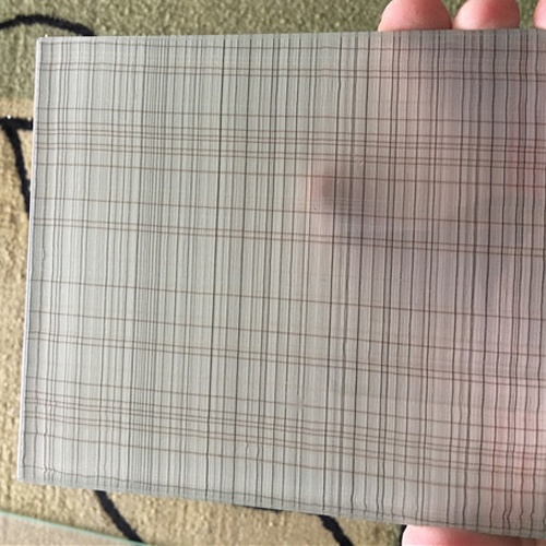 Fabric or textile laminated glass texture for residential and ...