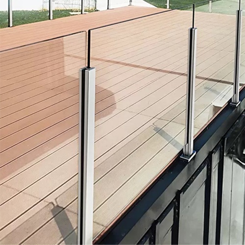 Glass balustrade with clear and transparent EVA plastic interlayer ...
