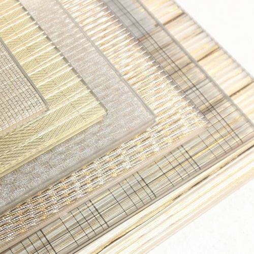 Stainless steel wire mesh interlayer laminated glass panel for ...