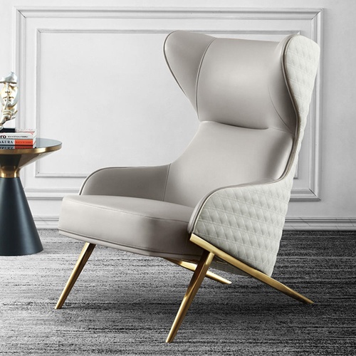 Nordic Luxury Relaxing Leather Lazy Sofa Chairs Living Room Single Seat ...
