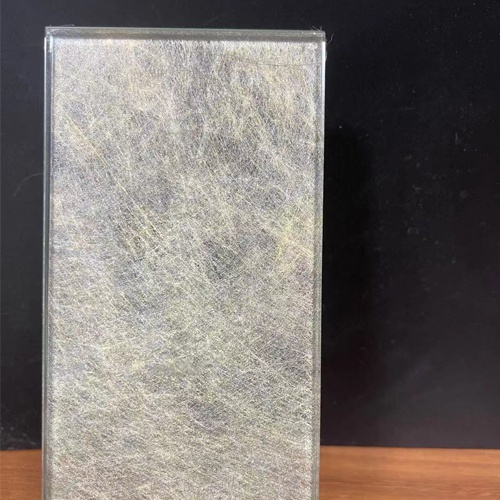 Paper texture laminated glass for architectural panel and door