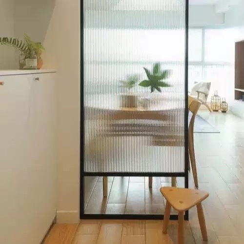 Tinted or Clear Fluted Glass for Interior Door and Wall Divider