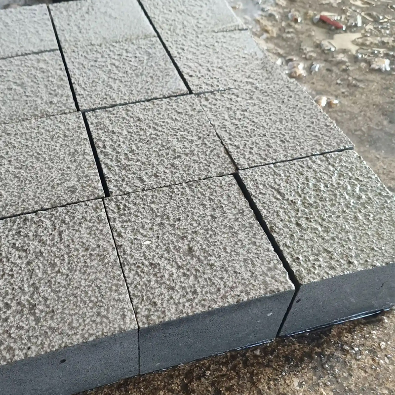 Bush Hammered Basalt for Modern Outdoor Space